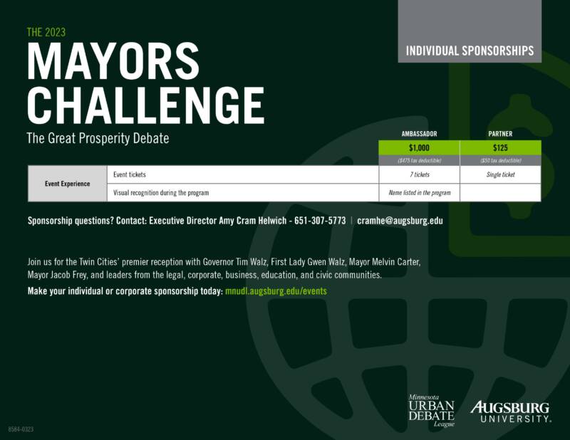 2023 Mayors Challenge - Minnesota Urban Debate League